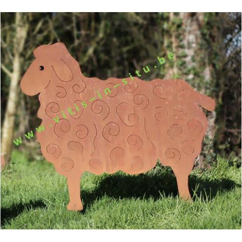 silhouet schaap groot model in metaal